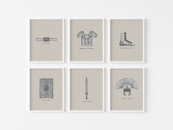 Armor of God Set of 8x10s - Digital Prints - Religious Home Decor ...