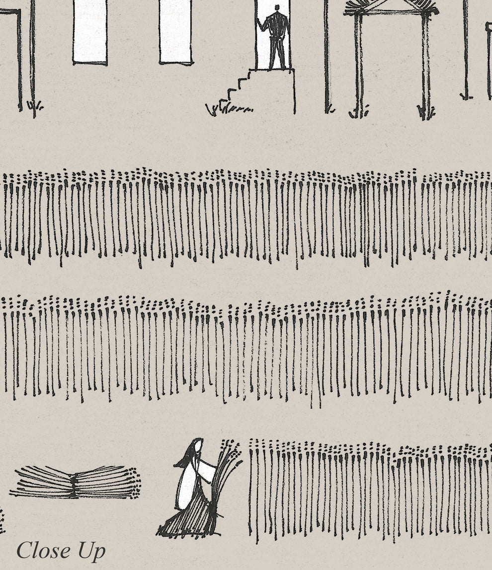 Ruth Gleaning in the Field & Boaz - Bible Story Art - Digital Print ...