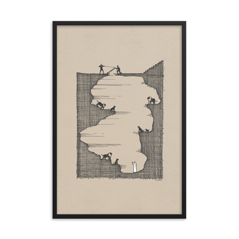 Daniel in the Lion's Den - Framed – BibleSketches