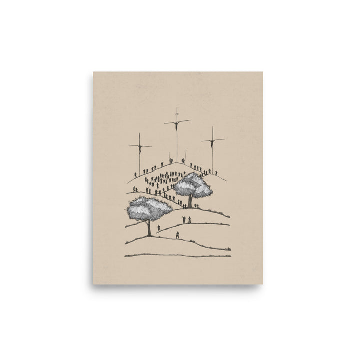 Crucifixion of Christ Old Rugged Cross - Poster – BibleSketches