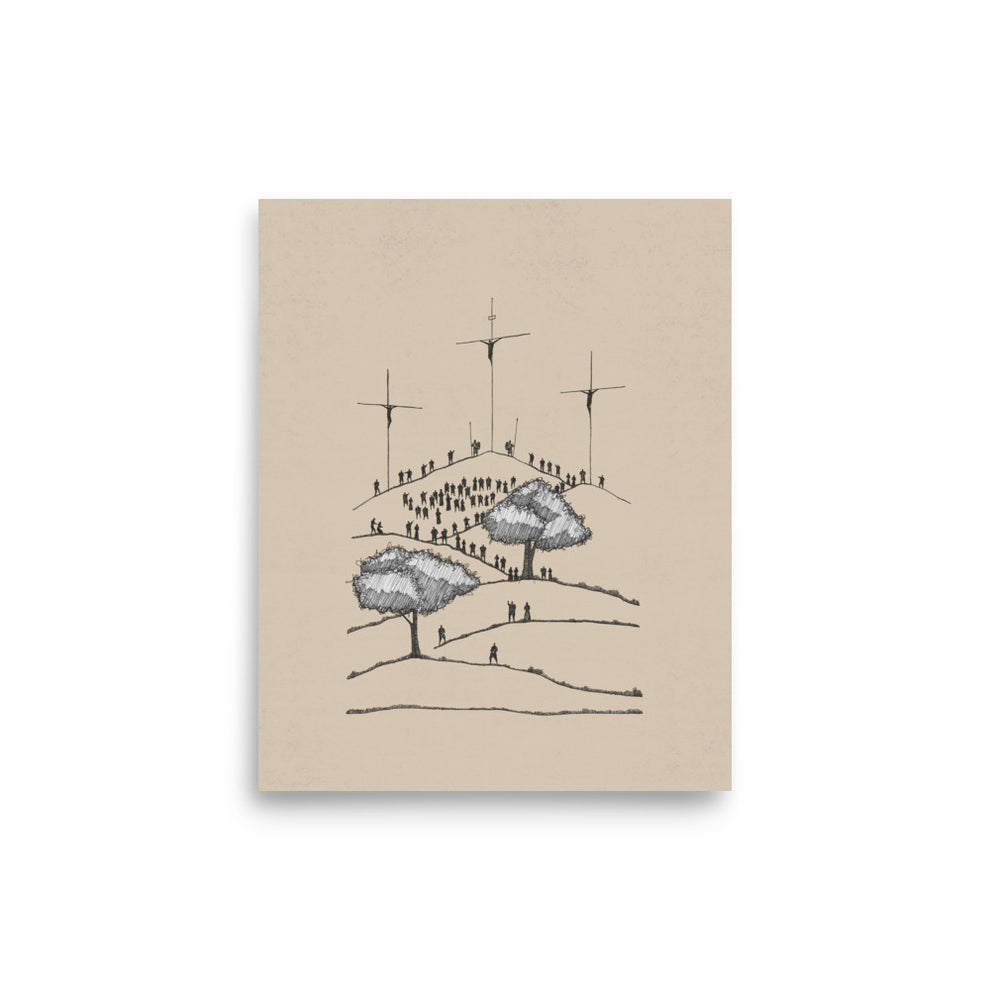 Crucifixion of Christ Old Rugged Cross - Poster – BibleSketches