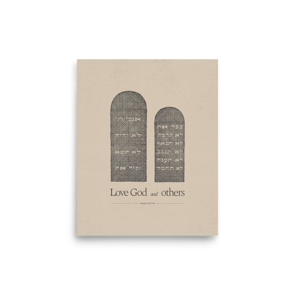 Ten Commandments Stone Tablets - Poster – BibleSketches