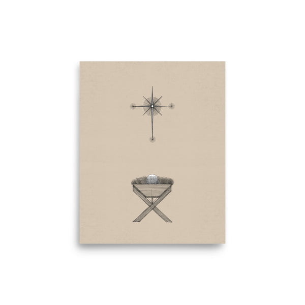 Modern Nativity Wall Art Manger - Poster – BibleSketches