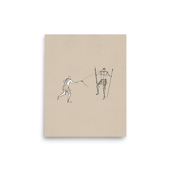 David and Goliath Sling Stone - Poster – BibleSketches