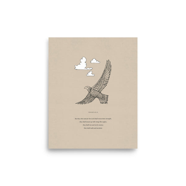 Mount Up with Wings Like Eagles Isaiah 40:31 - Poster – BibleSketches