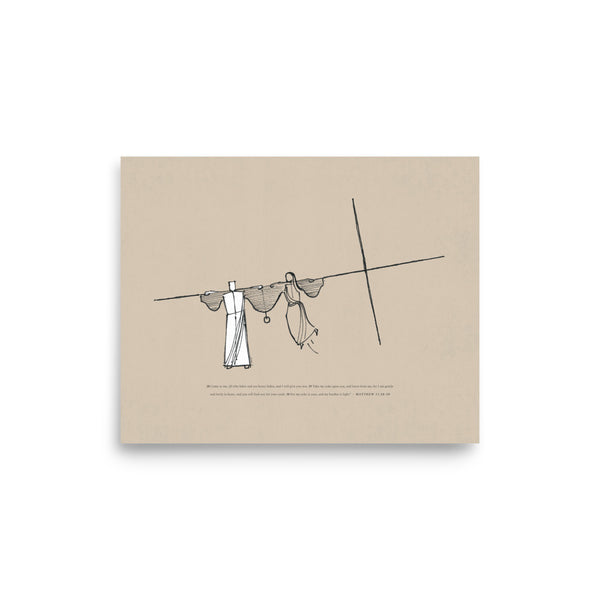 Gentle and Lowly, Yoke is Easy Burden is Light - Poster – BibleSketches