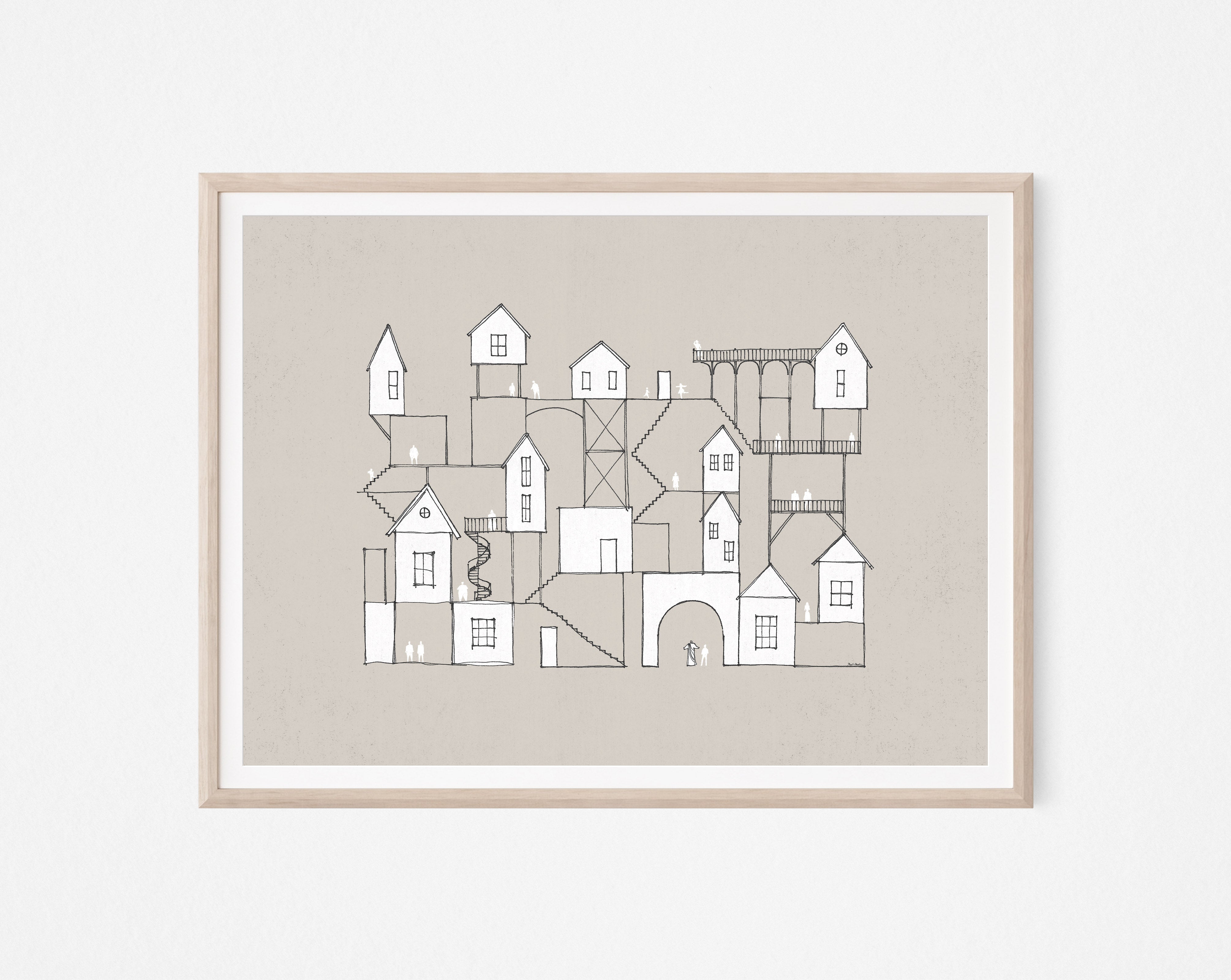 My Father's House Many Rooms Horizontal - Digital Print – BibleSketches