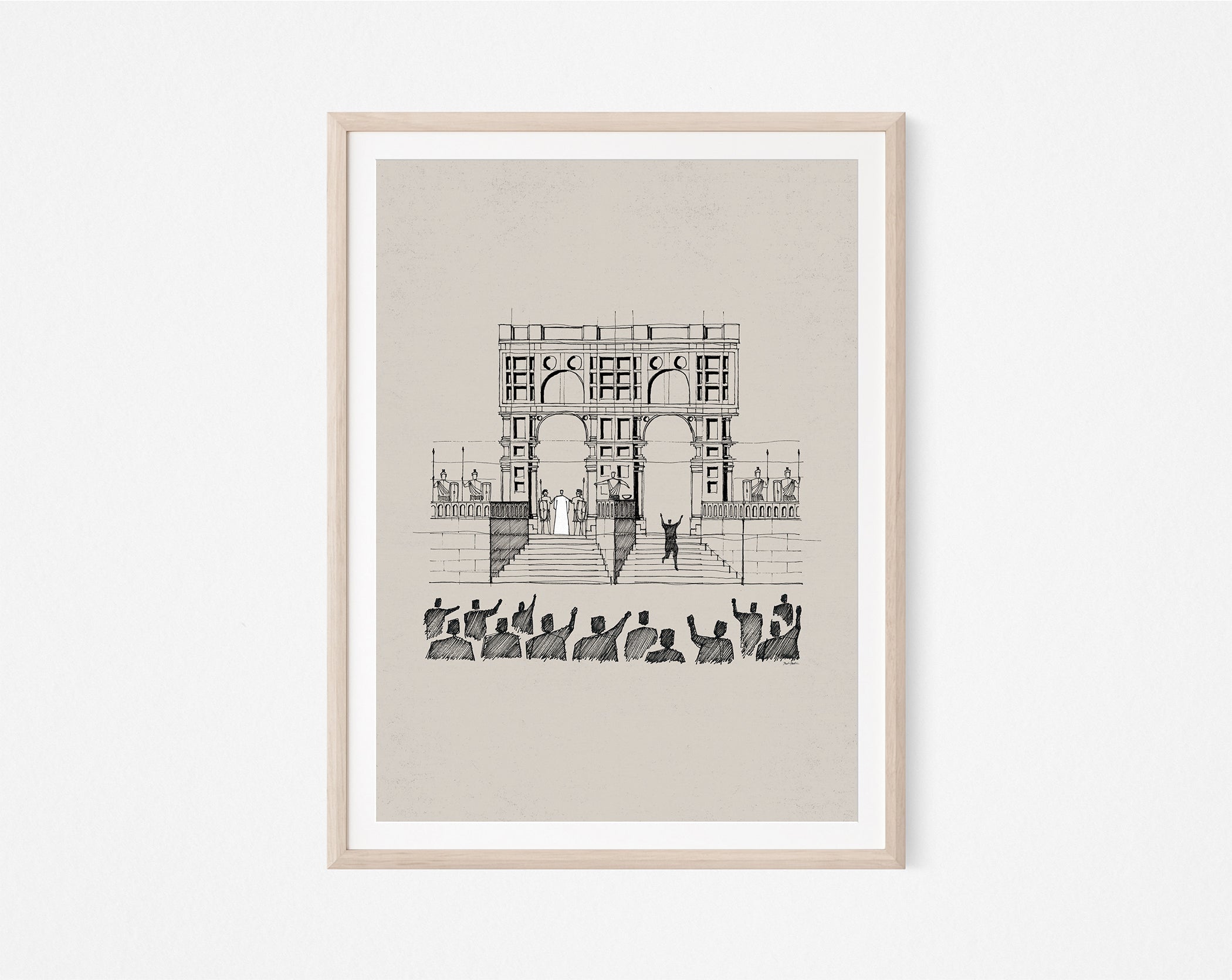 Jesus and Barabbas before Pilate - Bible Story - Digital Print ...